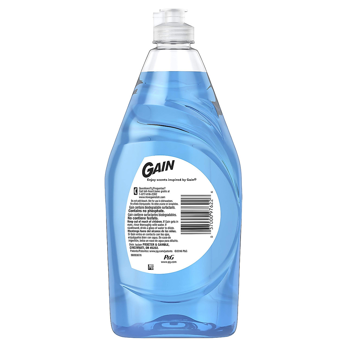 Gain Ultra Bleach Alternative Dishwashing Liquid Dish Soap, Honey Berry Hula Scent - 21.6 Fluid Ounce (Pack of 2)