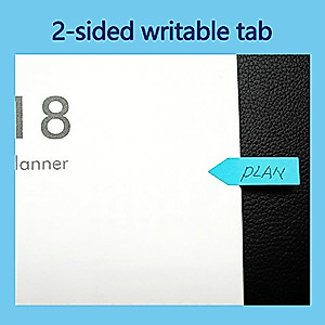 Sticky Notes Page Markers Colored Index Tabs Flags Bundle Set,2 Mini Rectangular Notes and 6 Index Arrow Flags Organizer（640pcs）, with a 15 cm (6 inch) Ruler. Leather Look Design Holder（1Set）.YISEEK