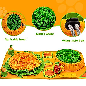 Snuffle Mat for Dogs 31.5''x19.7'', Dogs Feeding Mat Sniff Digging Treat Mat Slow Feeder for Training and Stress Relief, Mentally Stimulating Toy for Dogs Boredom Toys Mats Interactive Dog Toys