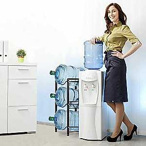 3-Tier Water Jug Holder Rack Water Cooler Jug Rack 5 Gallon Water Bottle Holder Detachable Heavy-Duty Dispenser Organizer for Home Kitchen Office Save Spacer (3-Tier)