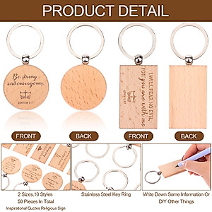 150 Pcs Wooden Bible Inspirational Keychains Bible Verse Bulk Key Rings with Thank You Card & Organza Bags Christian Quotes Wood Keyrings Church Faith Gifts for Prayer Inspirational Engraved Party