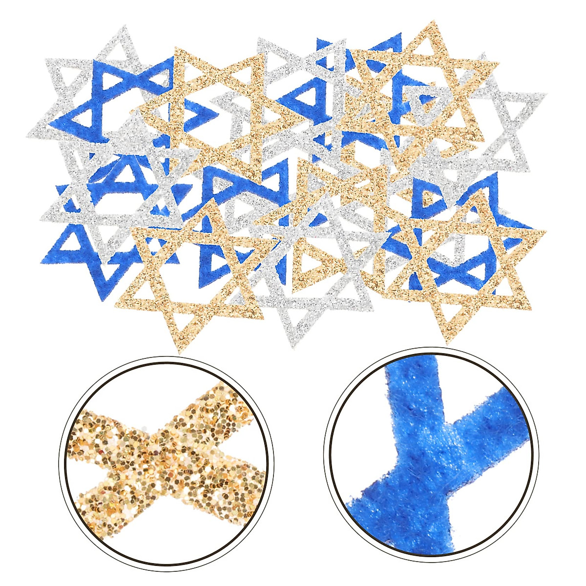 MERRYHAPY Unique Jewish Decorations for Hanukkah 50pcs Star Hanukkah Party Favor