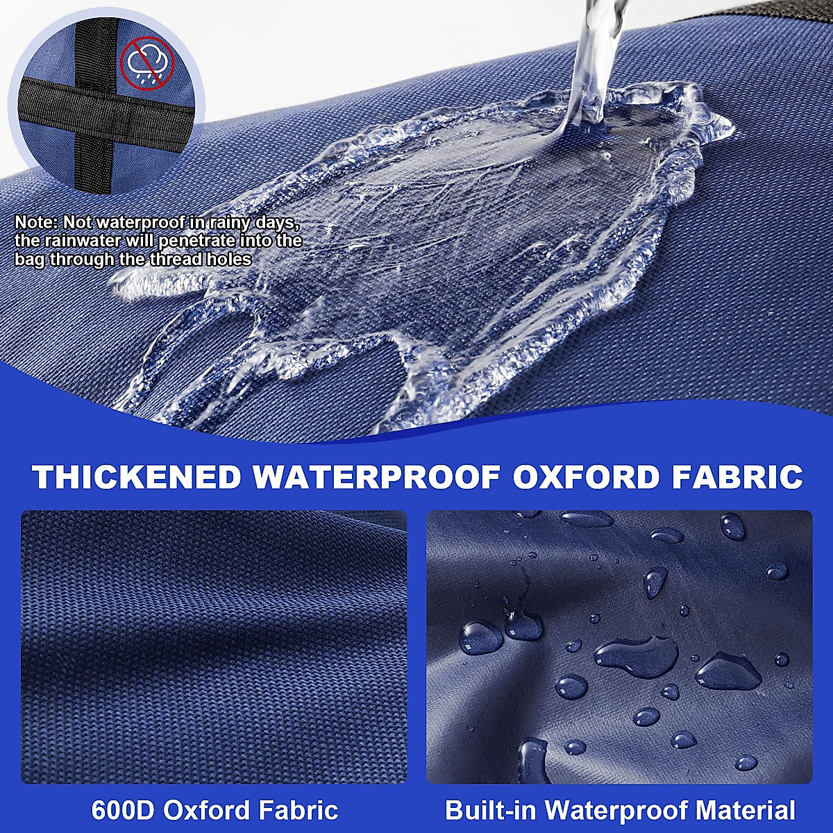 Large Storage Bags, Extra Large Moving Bags with Zips for College Moving, Taykos House Storage Clothes Bedding Comforter Quilt Blankets Waterproof Blue Packing Bags 100L Storage Bags Moving-4Pack