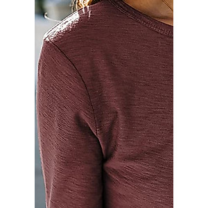 AUTOMET Womens Long Sleeve Shirts Tops Crewneck 2023 Cotton T-Shirt Fall Fashion Tunic Fitted Clothes Basic Cute Tee
