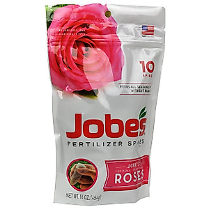 Jobe’s, 04102, Fertilizer Spikes, Rose, Includes 10 Spikes, 16 ounces, Brown