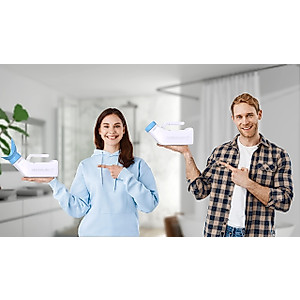 Female Urinal Spill Proof 32 oz (2 Pack)- Urinal for Women & Men - Pee Funnel - Unisex Bed Pan - Portable Urinals for Women - Sturdy Female Urination Device for Car Travel, Road Trip Essentials