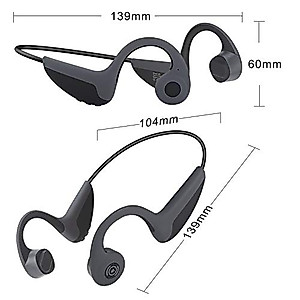 VJJB Bone Conduction Headphones Bluetooth 5.0,Z8 Open-Ear Stereo Wireless Bone Conduction Headsets Lightweight and Waterproof Sports Bluetooth Earphones with Mic for Gym Running Cycling