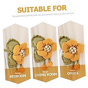 VOSAREA 2Pcs Decor Floral Curtain Tieback Holdback for Living Room Decorations