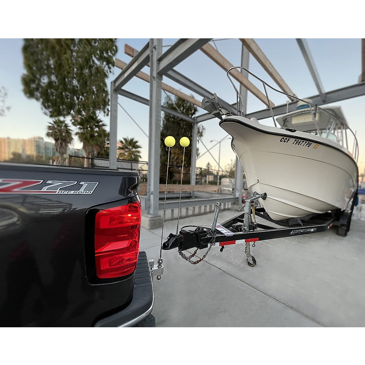 JOUNJIP Taller Magnetic Trailer Hitch Alignment Kit - Upgraded Trailer Hitch Accessories for Boat, Camper, Horse Trailer, RV Hitching and Towing- Adjustable Guide Poles Extend Up to 52" - 2 pcs