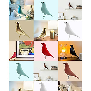 Mid Century Modern Bird Figurines - Decorative Sculptures for Living Room, Shelf, Mantle, Fireplace, TV Stand, Tabletop, Nightstand, Office, Kitchen - Unique Home Decor & Gifts for Bird Lovers