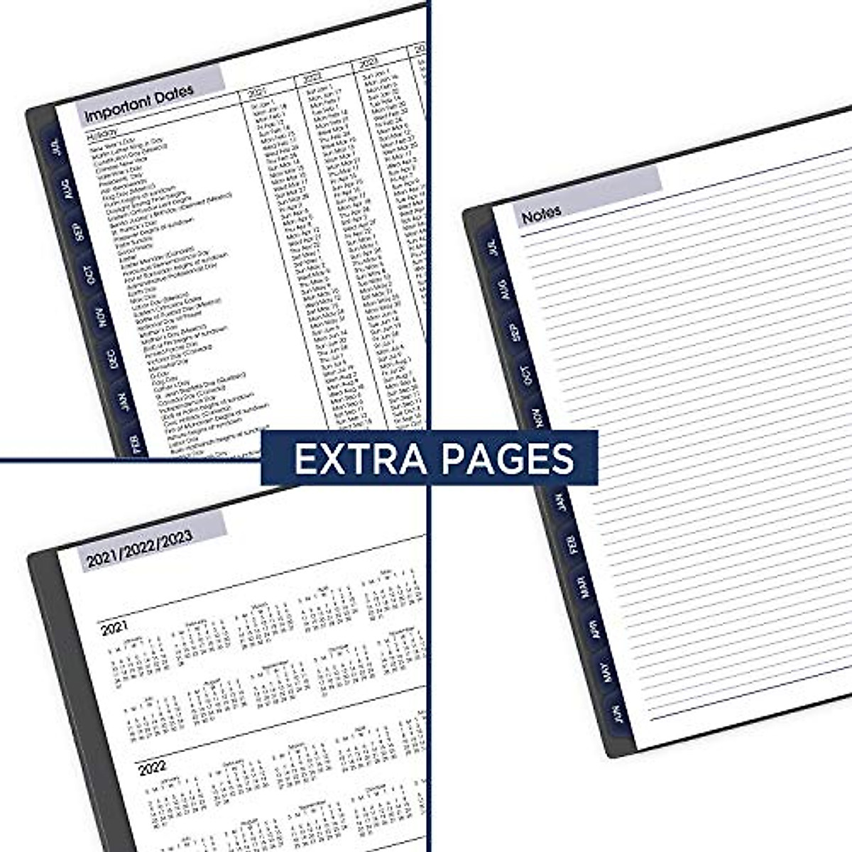 Academic Planner 2021-2022, AT-A-GLANCE Weekly & Monthly Appointment Book & Planner, 8-1/2" x 11", Large, for School, Teacher, DayMinder, Charcoal (AYC52045)