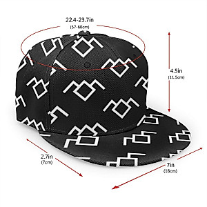 Twin Owl Petroglyph Snapback Hat Hip Hop Baseball Cap Flat Bill Brim Adjustable Trucker Hat for Men