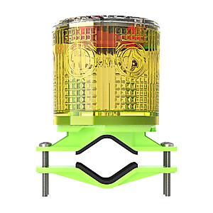 Aolyty Solar Strobe Warning Light IP54 Waterproof LED Flashing Safety Light Bright Warning Lamp Outdoor with Switch for Construction Traffic Dock Marine Beacon Road Signs (Yellow)