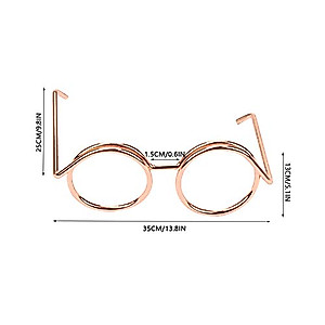 10pcs Metal Paper Clip Funny Eyeglass Frames Rose Golden Document Paper Clips for School Office Bookmark Organizing Stationery Supplies
