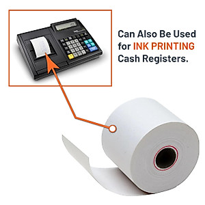 Victor 7050 Compact White Paper Rolls for Handheld and Portable Printing Calculators/Adding Machines/Ink Print Cash Registers 2.25” W x 150' FT (3-Pack)