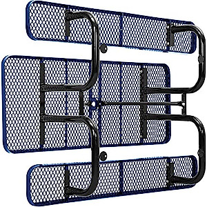 Global Industrial 72" Rectangular Picnic Table, Surface Mount, Blue