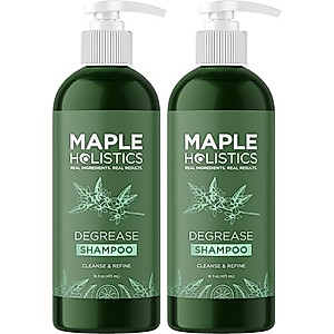 Clarifying Shampoo for Oily Hair and Scalp - Deep Cleansing Shampoo Build Up Remover with Rosemary Oil - Degrease Shampoo for Greasy Hair & Scalp - Vegan Color Safe Sulfate & Paraben Free (2 Pack)