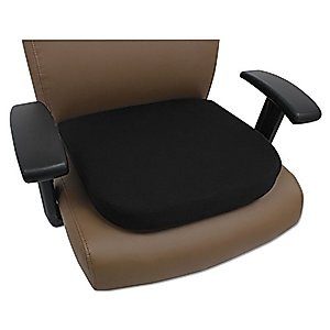 Alera ALECGC511 16.5 in. x 15.75 in. x 2.75 in. Cooling Gel Memory Foam Seat Cushion with Non-Slip Cover - Black