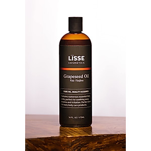 Lisse 100% Pure Grapeseed Oil - Batch Tested and Third Party Verified - For All Skin Types
