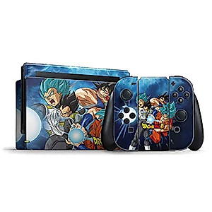 Skinit Decal Gaming Skin Compatible with Nintendo Switch Bundle - Officially Licensed Dragon Ball Super Goku Vegeta Super Ball Design