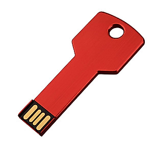 10Pack 2.0 USB Flash Drive Metal Key Design Metal Key Shaped Memory Stick USB Disk (2.0/8GB, Red)