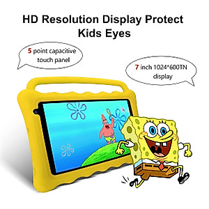 BYYBUO K7 Kids Tablet,7" Android Tablet for Kids,2GB RAM,32GB ROM,2 MP Rear Camera,Tablet for Kids with Kid-Proof Case,Ideal Kids Gift for Christmas and New Year-5+ Years Old(Mazarine)