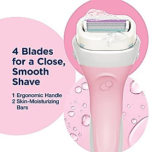 Schick Intuition Advanced Moisturizing Womens Razor with Shea Butter, 1 Handle with 2 Refills