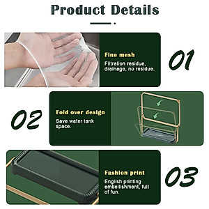 Kitchen Residue Filter Screen Holder, Kitchen Sink Strainer with 200 Pcs Sink Strainer Bags, Collapsible Kitchen Sink Strainer Drain Basket Strainer Holder for Kitchen Waste Vegetable Fruits