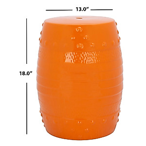 Safavieh Home Collection Frisco Orange Ceramic Decorative Garden Stool ACS5210A