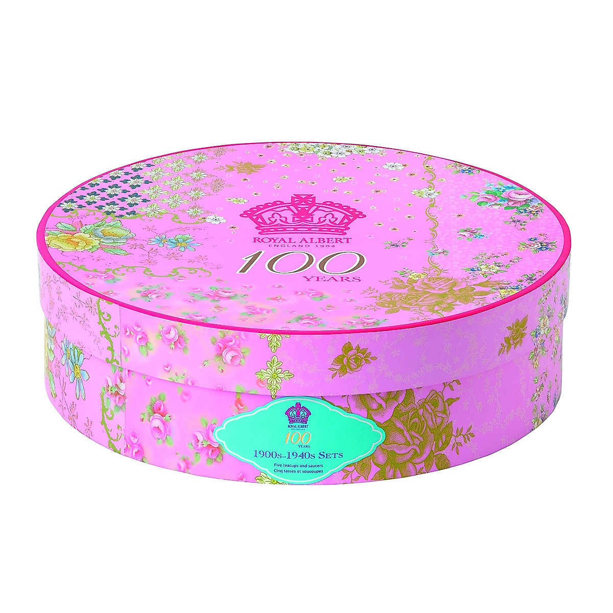 Royal Albert 100 Years of Royal Albert Teacups and Saucers, 1950-1990, Set of 5