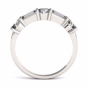 Moissanite by Charles & Colvard 5x2mm Straight Baguette Fashion Ring-size 9 1.15cttw DEW