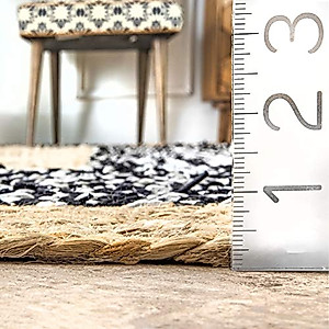 NuLOOM Lesha Natural Fiber Area Rug, 7' 6" x 9' 6", Black