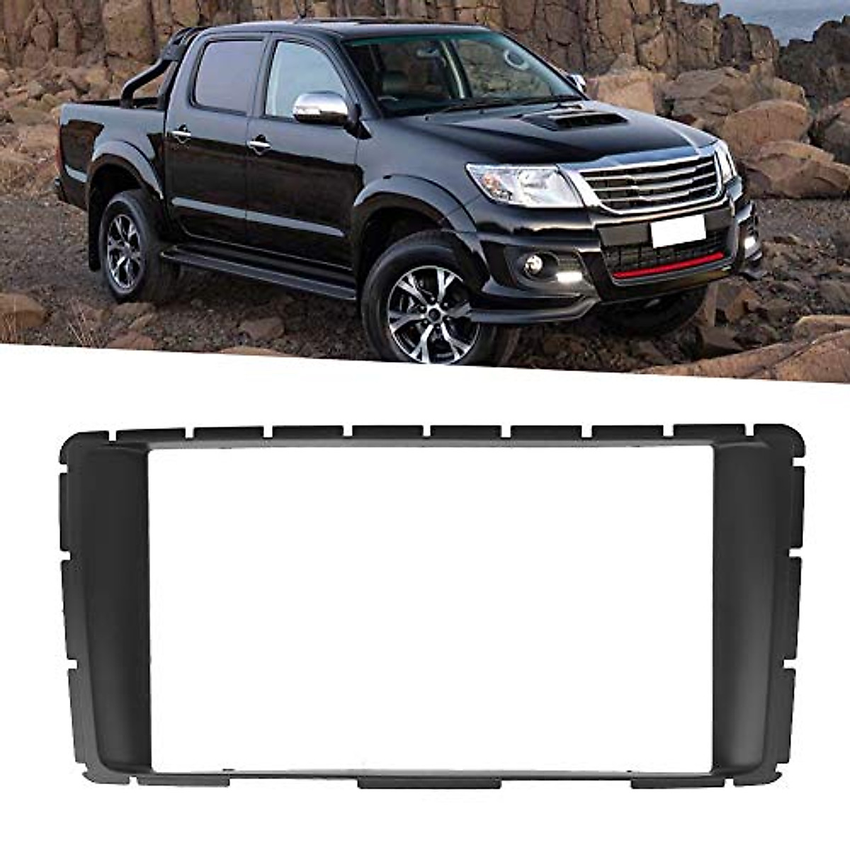 Double DIN Car Stereo Install Kit | 2Din 7in Navigation Fascias Frame DVD Radio Player Panel Trim Fits for Toyota Hilux 2012-2014 Vigo 2012-2014 Fortuner 2012-2014