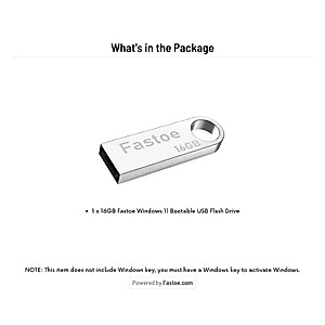 Fastoe Bootable USB Flash Drive Installer for Windows 11 Pro/Home
