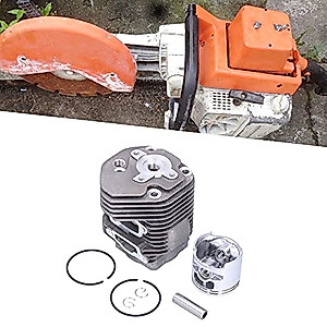 Cylinder Piston Set, Wear Resistant Iron+Aluminum Alloy Cylinder Easy to Install 58mm for Lawn for STIHL TS760 Concrete Cutoff Saws for Garden for Outdoor