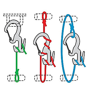 Carabiner Clip/Rope Tightener, 2-3/4 In.