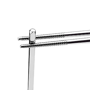 SHARECOOK Chopsticks set, 18/10 Stainless Steel Metal Korean Chopsticks, 9.45 Inches Reusable Chopsticks for Dinner, Easy to Hold, Dishwasher-safe (5 Pairs)