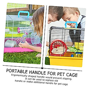 Balacoo 30 pcs cage Handle Plastic cage Lifting Durable Handles for Pet Cage Carrier Rabbit Dog Hard- Sided Carriers Critter Nation Cage Lifting Handle Travel Chinchilla Squirrel