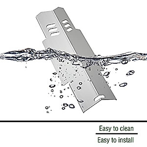 Damile 14.5” Grill Heat Plates Heat Shield Burner Cover Part for Dyna-Glo DGF350CSP, Dyna Glo DGF350CSP-D, BBQ Gas Grill Replacement Parts Accessories, Stainless Steel Flame Tamer Heat Tent Repair Kit