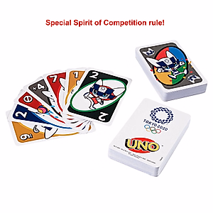 Mattel Games UNO Olympic Games Tokyo 2020 Card Game, with 112 Cards and Instructions for Players 7 Years and Older, Great for Kid, Family or Adult Game Night