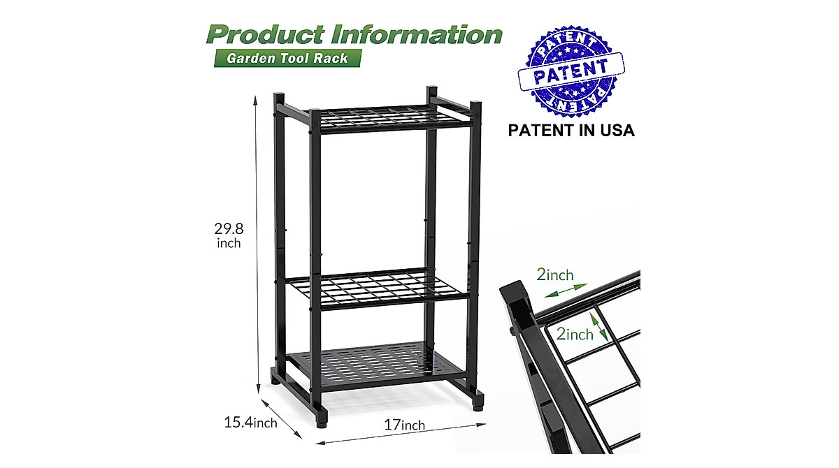 Sttoraboks Garden Tool Organizer - Heavy Duty Rack