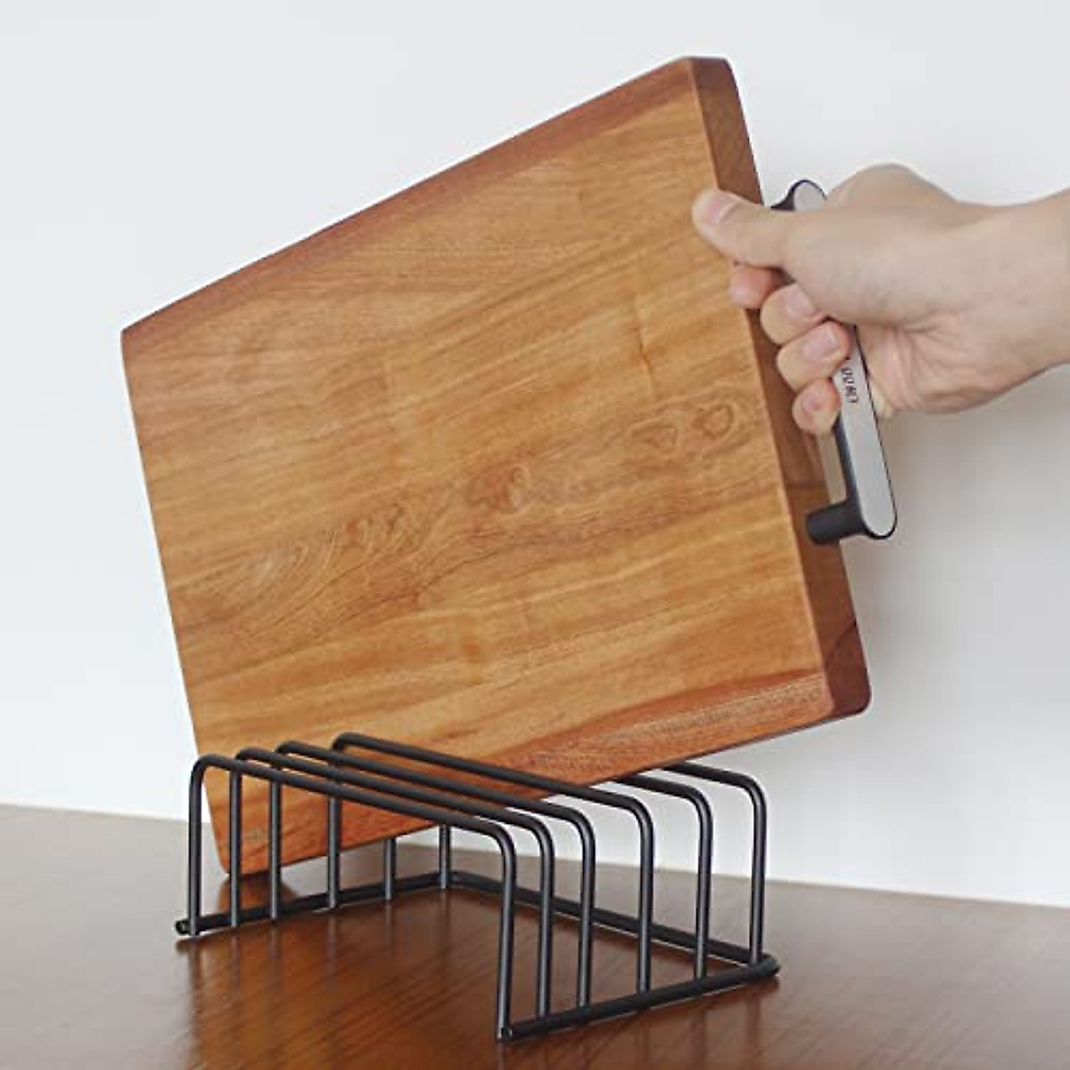 Cutting board organizers (1.0 and 0.6 inch wide slots), cutting board holders, cutting board racks, cutting board storage, biscuit sheets, bakeware organizers for cabinets