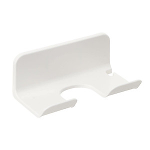 2Pcs Hair Dryer Holder Storage Rack Bathroom Wall Mounted Storage Accessories Hairdryer Hook Home Storage Shelfs(6.31inch,White)