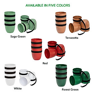 Balcony Buddies Railing Planter for Outdoor Plants (6-inch, 3-Pack) | Hanging Planter for Railings, Fence Posts | Balcony Wall Planter for Herbs, Flowers and Succulents | Made in The USA