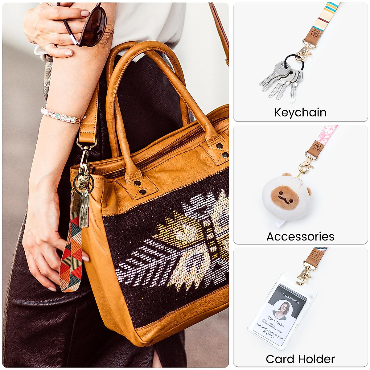 MNGARISTA Wristlet Strap for Key, Hand Wrist Lanyard Key Chain Holder