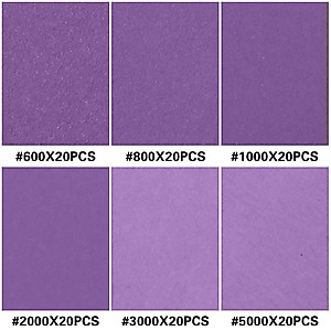 3 Inch Sanding Discs Alumina Abrasive Hook and Loop Sandpaper 600 to 5000 Grits, 1/4 in Backing Pad and Soft Foam Buffering Pad for Wood Metal Car