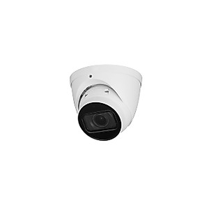 EmpireTech 4K 8MP 1/1.8" CMOS IR Turret Smart AI IP Camera,2.7mm–12.0mm Motorized Lens,Built-in MIC,SMD 3.0,Face Detection,Smart Object Detection,IVS,IPC-T58IR-ZE S3 Version White