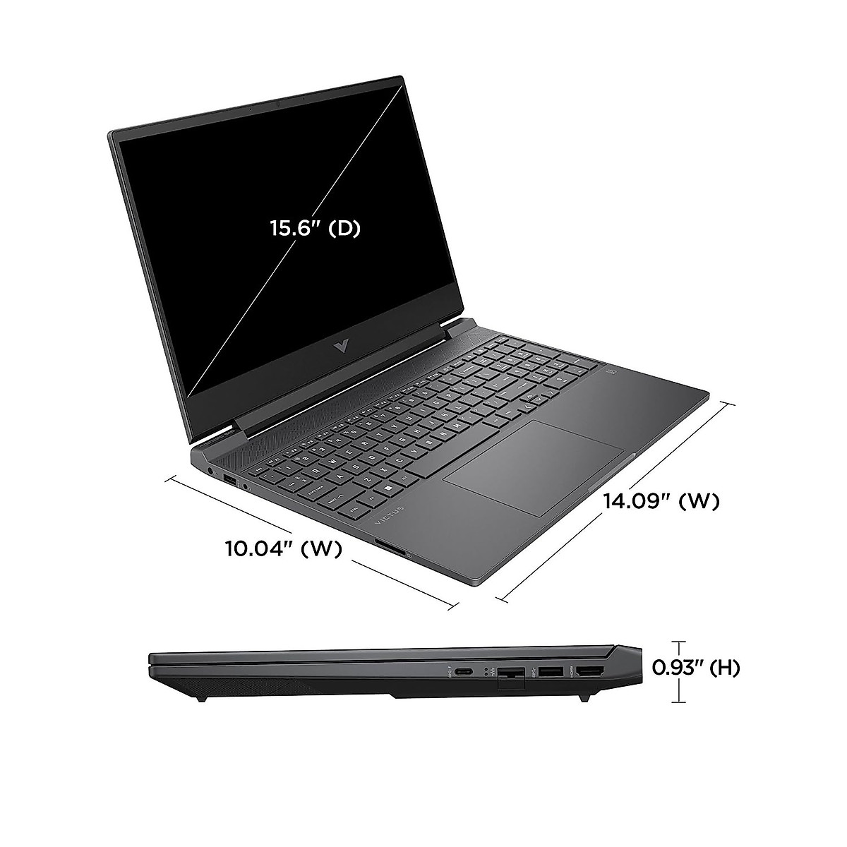 HP Victus 15 Gaming Laptop, 15.6" FHD 144Hz Display, AMD Ryzen 5 7535HS, 64GB DDR5 RAM, 2TB PCIe M.2 SSD, NVIDIA GeForce RTX 2050, HDMI, Webcam, Backlit Keyboard, Wi-Fi 6, Windows 11 Home, Silver