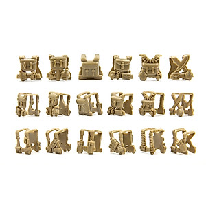 MAGMA BRICK War Equipment, Sandbag and Weapon in World War II Compatible Building Block Figures