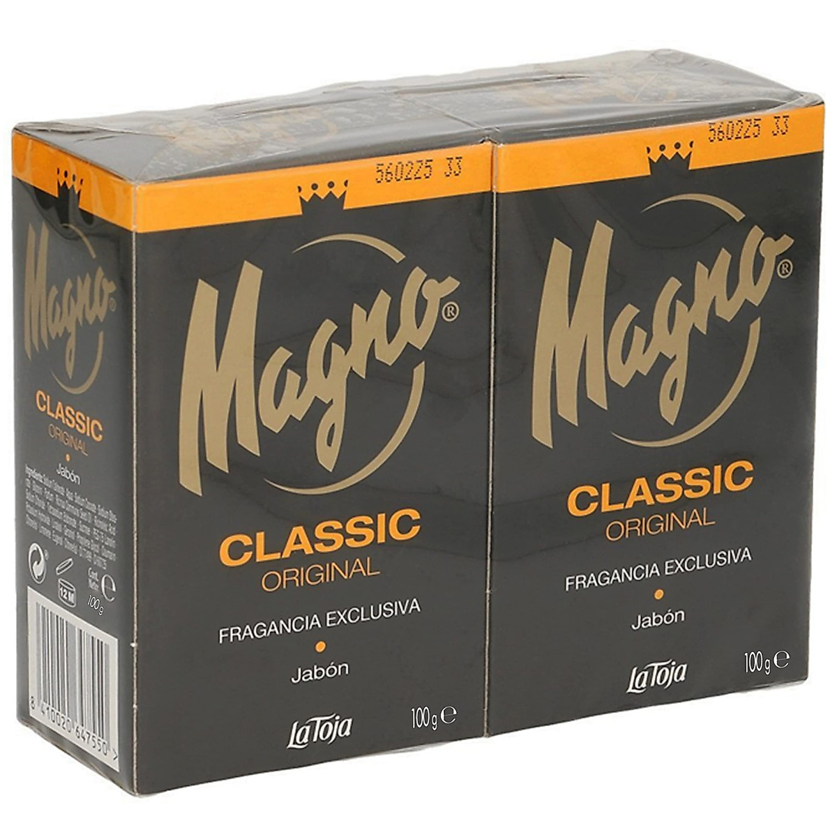 Magno Soap 3.5 oz La Toja. Magno Classic Black 8 pack
